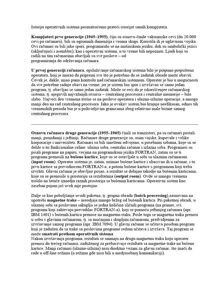 Kratki Istorijat Racunarstva | PDF