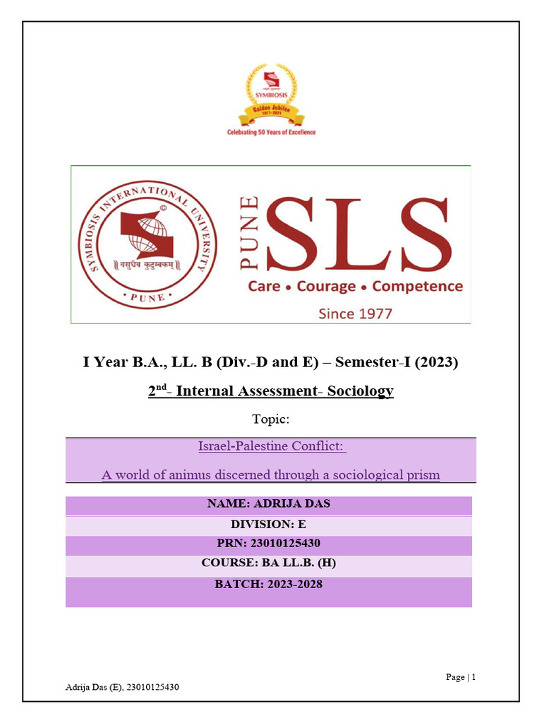 Adrija Das - 23010125430 - Socio Internal | PDF