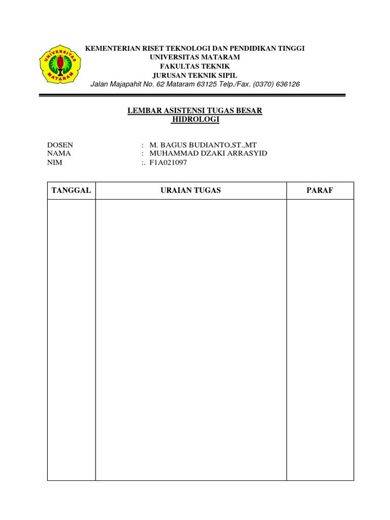 Lembar Asis Dzaki | PDF