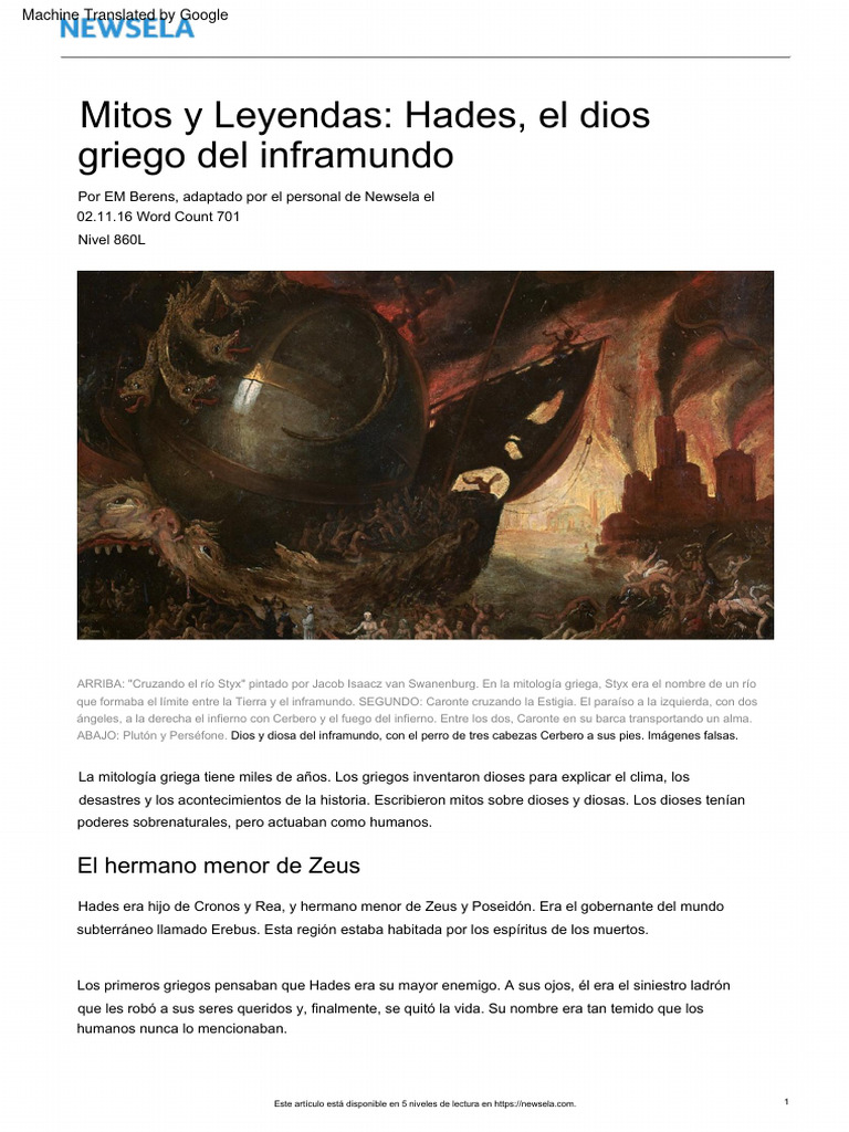 Hades myth-SPA | PDF