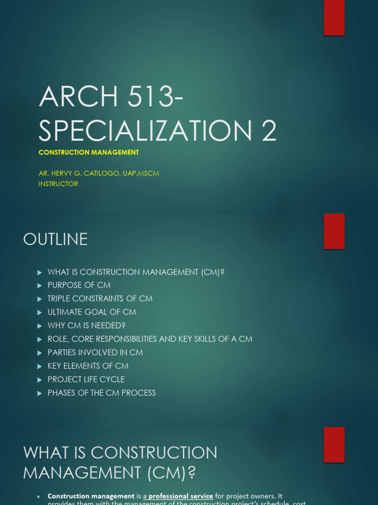 Introduction To Construction Management | PDF | Business