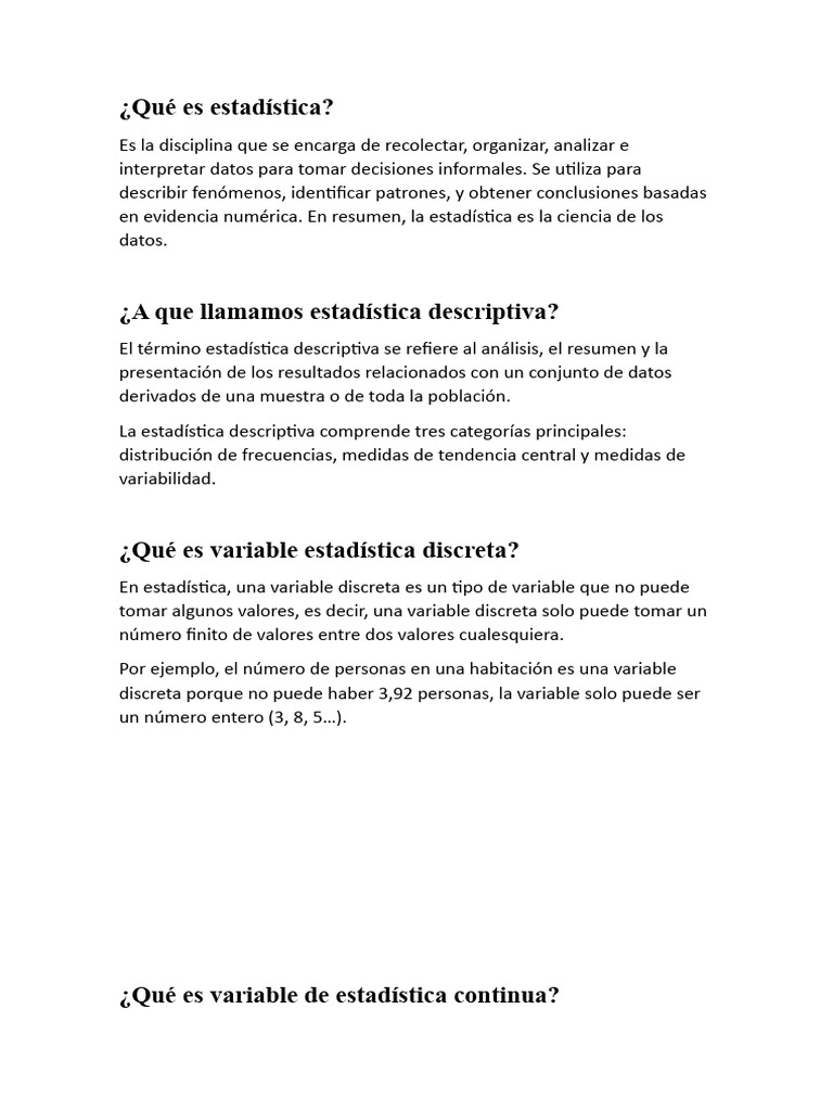 Practica de Estadistica | PDF | Estadísticas | Estadísticas descriptivas