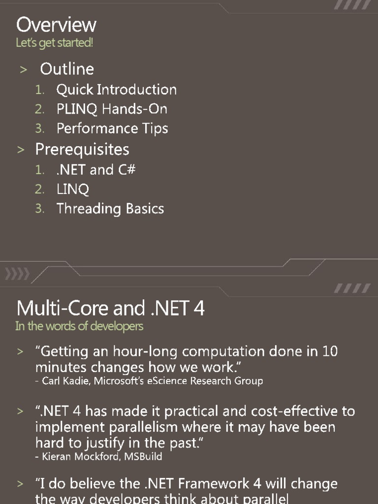 Linq Plinq | PDF | Microsoft Visual Studio | Software Development Linq Plinq | PDF | Microsoft Visual Studio | Software Development