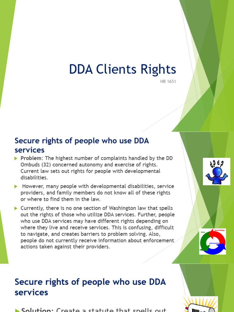 DDA Clients Rights | PDF | Disability | Human Rights