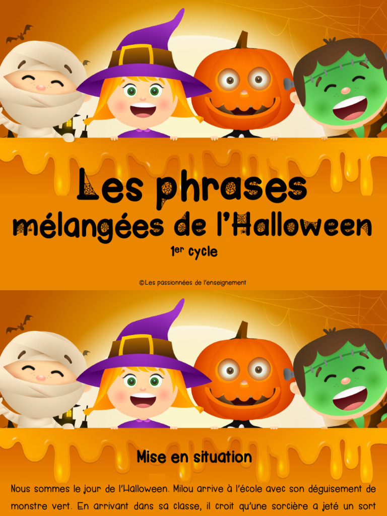 PDE - Les Phrases Mélangées Halloween | PDF | Halloween | Échecs