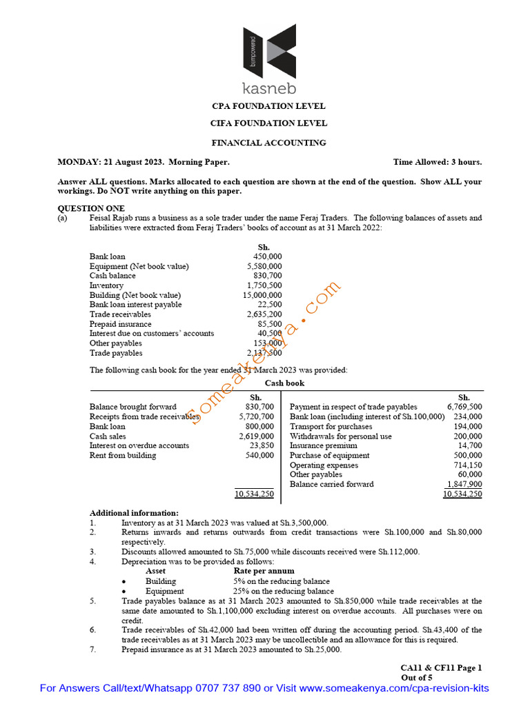 PST FA 2015 2023 | Download Free PDF | Debits And Credits | Balance Sheet