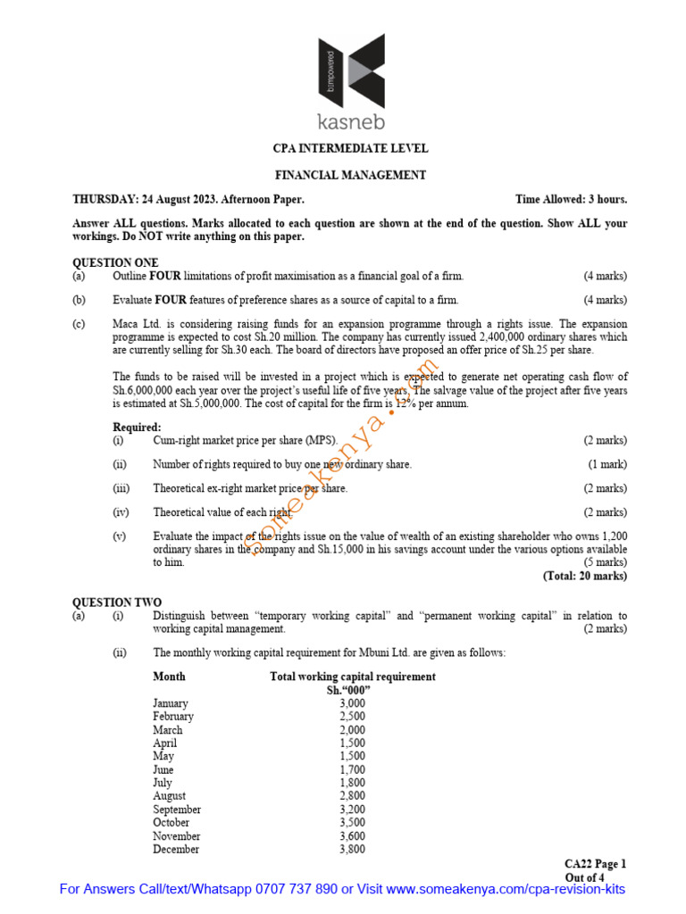 PST FM 2015 2023 | PDF | Cost Of Capital | Balance Sheet
