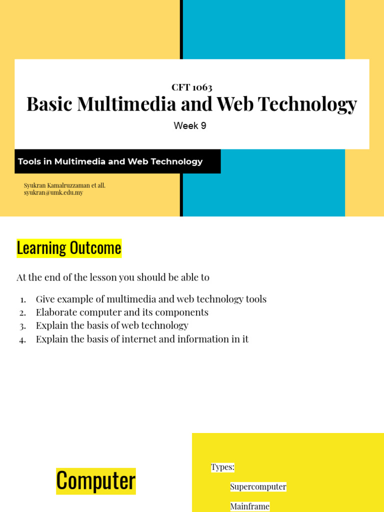Week 9 - Tools in Multimedia and Web Technology | Download Free PDF ...