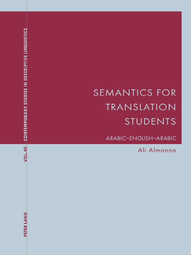 Semantics For Translation Students - Arabic-English-Arabic | PDF