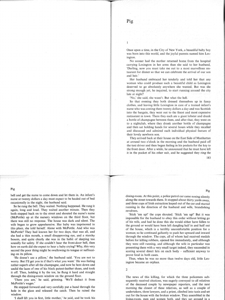 Pig - Roald Dahl | PDF