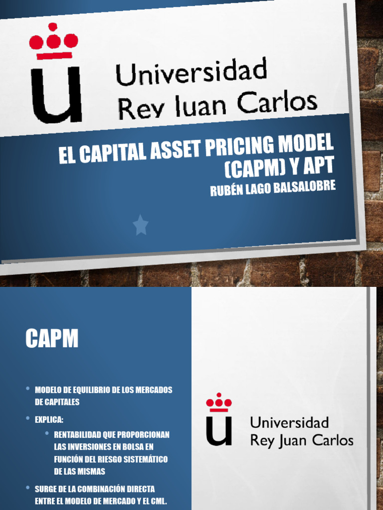 3 Capital Asset Pricing Model (Capm) y Apt | PDF | Modelo de fijación ...