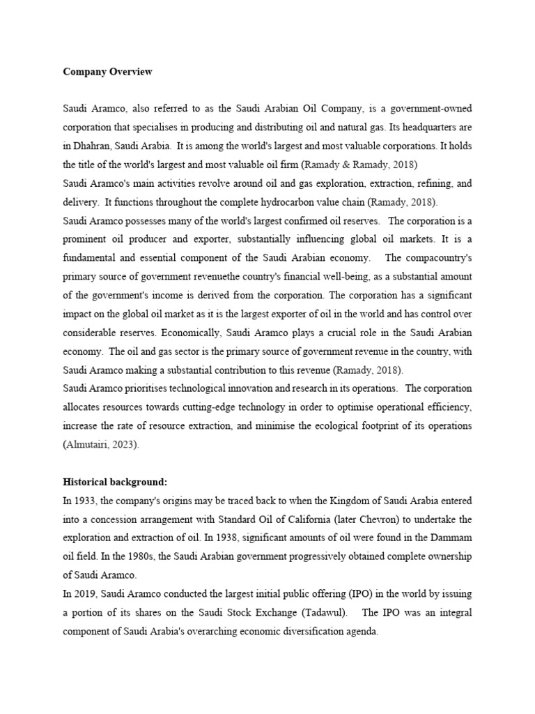 Company Overview | PDF | Petroleum | Exports