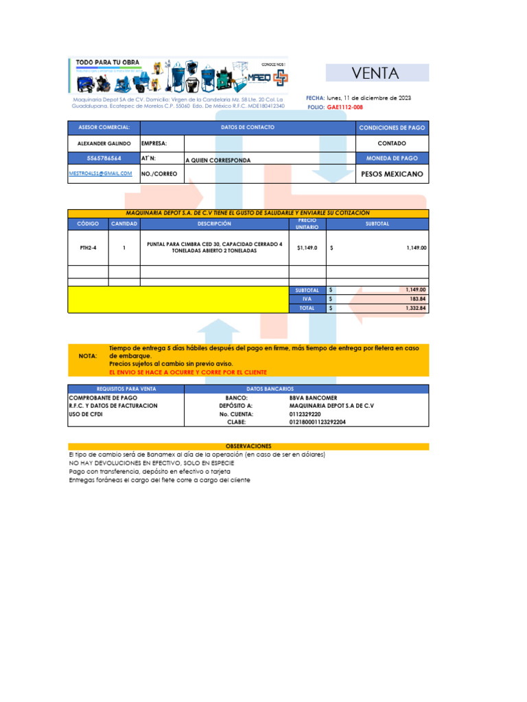 Puntal Cedula 30 | PDF