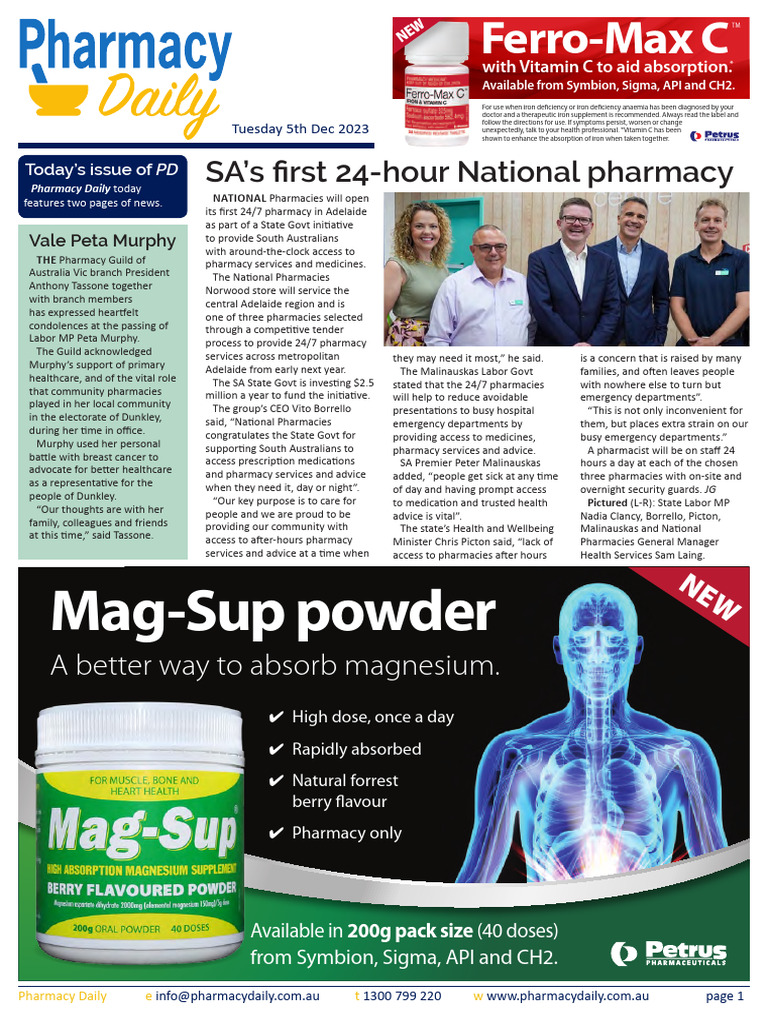 Pharmacy Daily 5th Dec 2023 | PDF | Pharmacy | Pharmacist