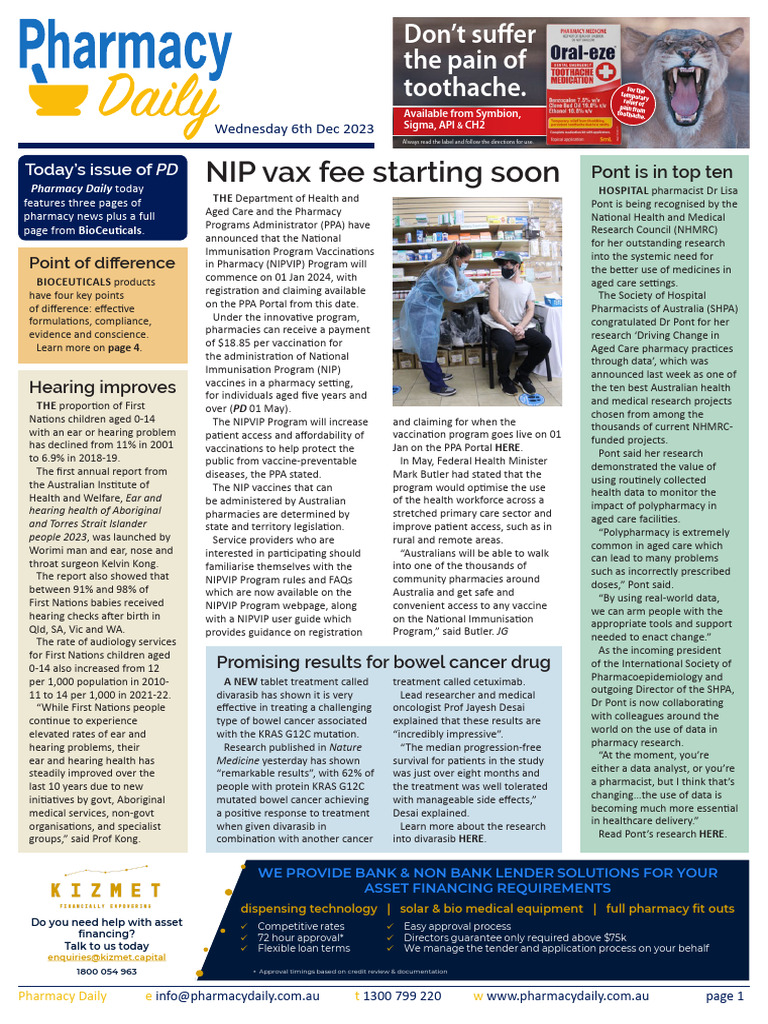 Pharmacy Daily 6th Dec 2023 | PDF