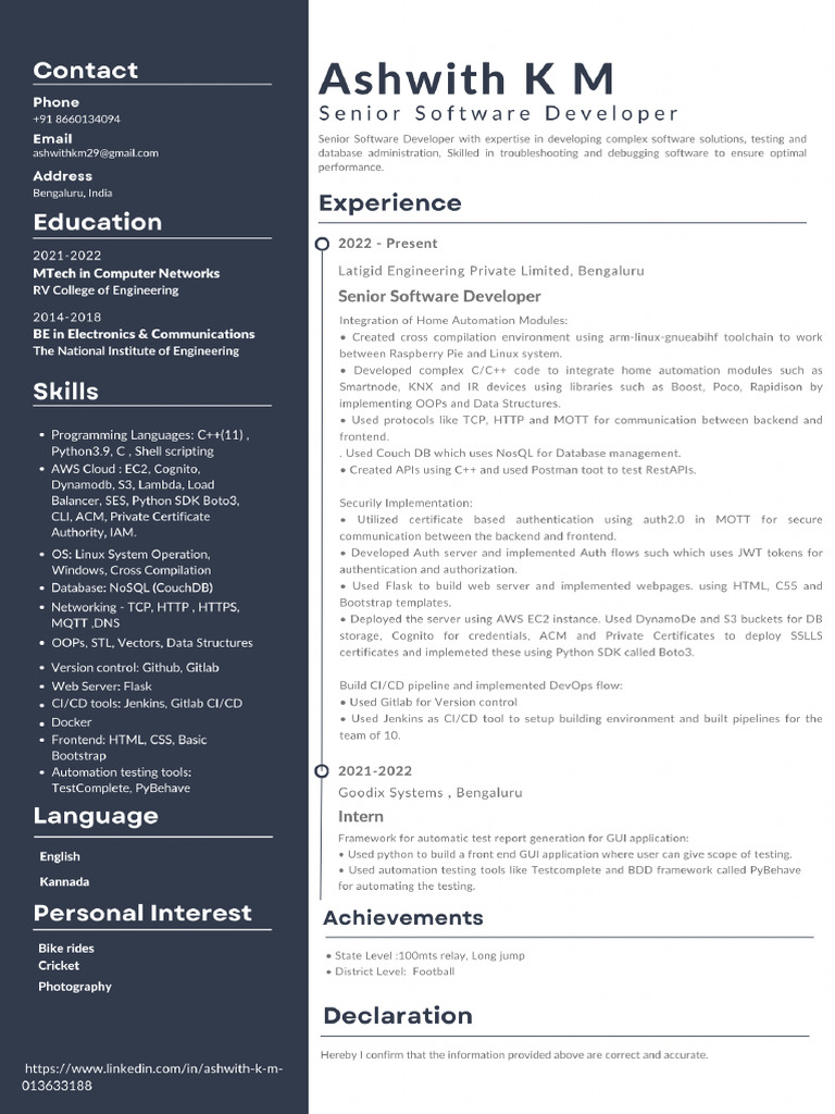 Ashwith Resume 2 | PDF