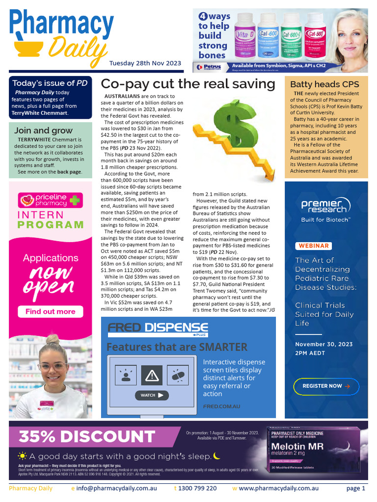 Pharmacy Daily 28th Nov 2023 | PDF