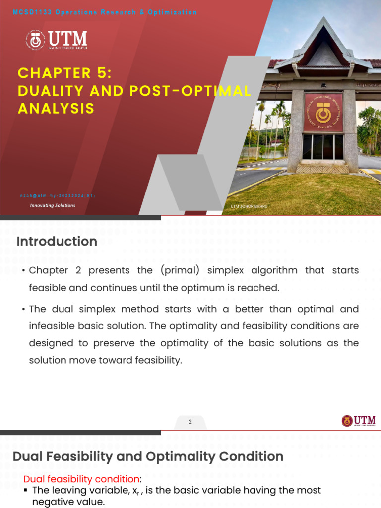 Chapter 5 - Dual Simplex | PDF | Mathematical Analysis | Systems Theory