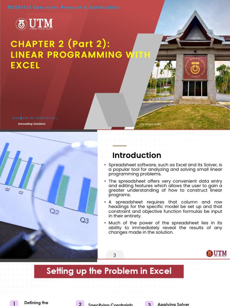 Chapter 2 - Linear Programming (Part 2 - Excel Solver) | PDF ... Chapter 2 - Linear Programming (Part 2 - Excel Solver) | PDF ...