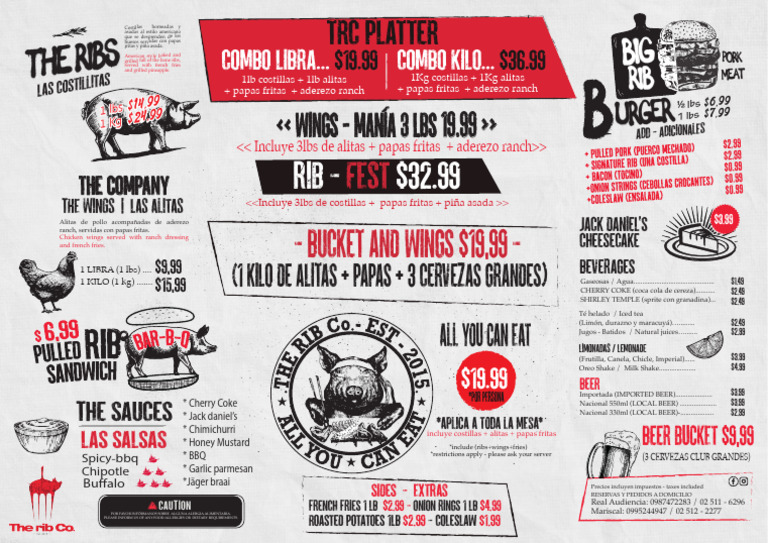 Menu THE RIB CO 2023 | PDF