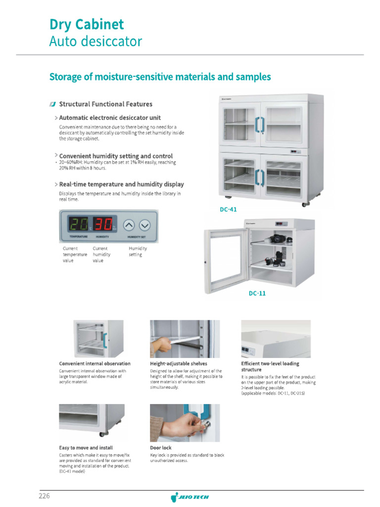 Dry Cabinet (Auto Desiccator) | PDF