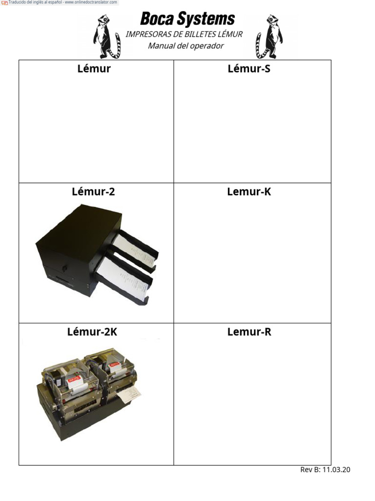 Lemur Manual - En.es | PDF | Impresora (Computación) | Wifi