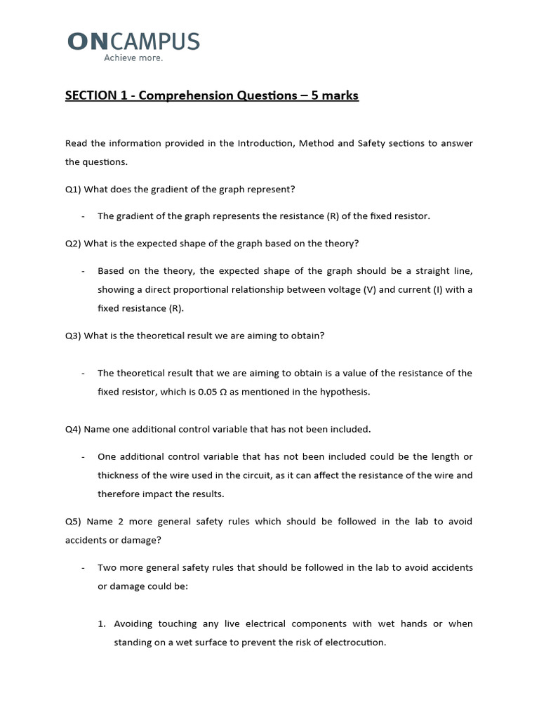 Final - UFP Skills For Sci Eng - Lab Assessment 2 Instructions 2022-23 | PDF | Resistor ...