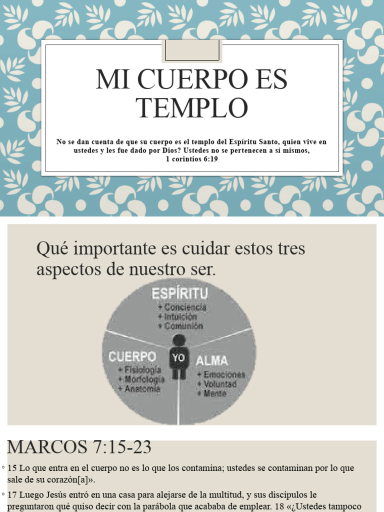 Mi Cuerpo Es Templo | PDF | Dios | Creencia religiosa y doctrina