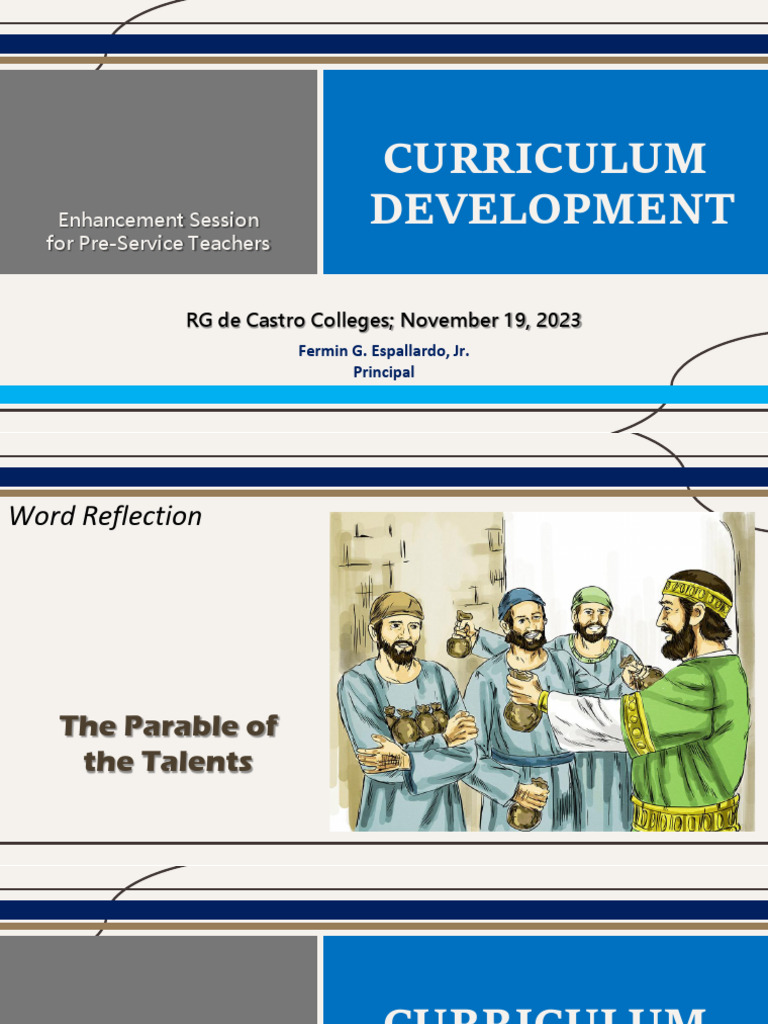 Curriculum Devt Session1and2 | PDF | Curriculum | Learning