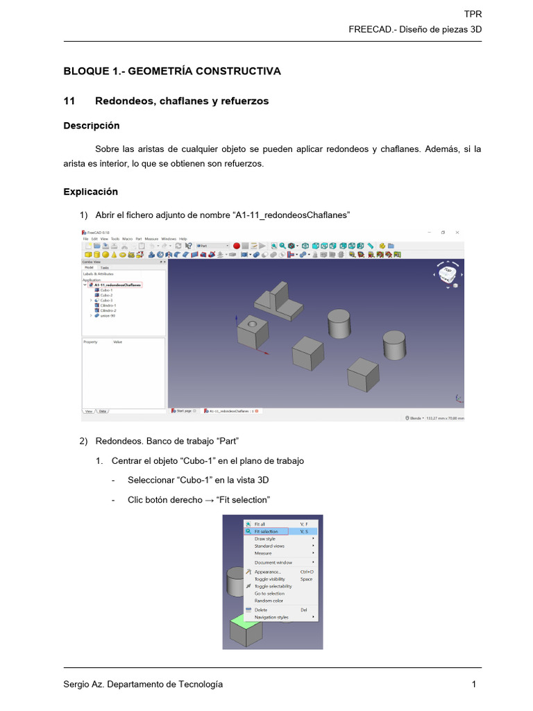 Redondeos y Chaflanes en FreeCAD | PDF | Métodos y materiales de ...