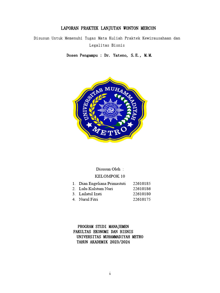 Makalah Wonton | PDF | Bisnis