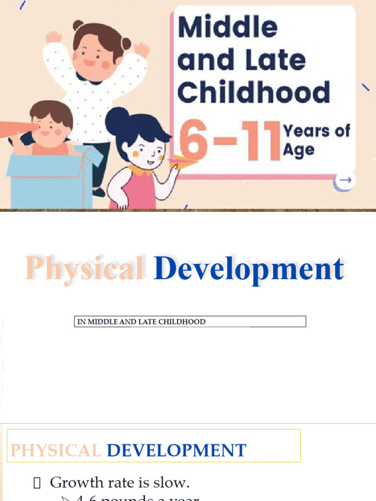 Middle Childhood Physical & Cognitive Growth | PDF | Wellness