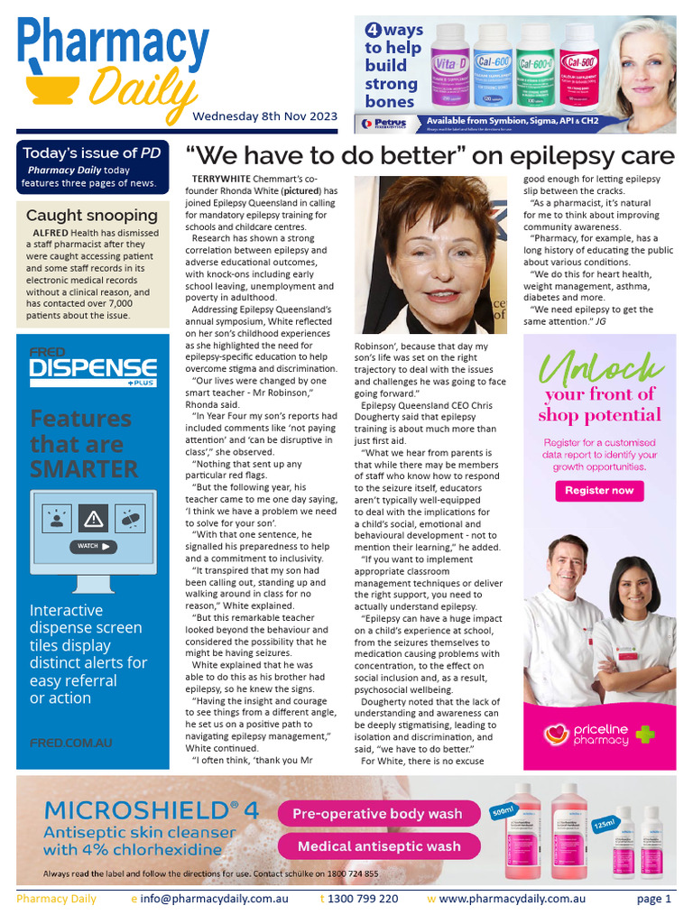 Pharmacy Daily 8th Nov 2023 | PDF | Pharmacy | Epilepsy