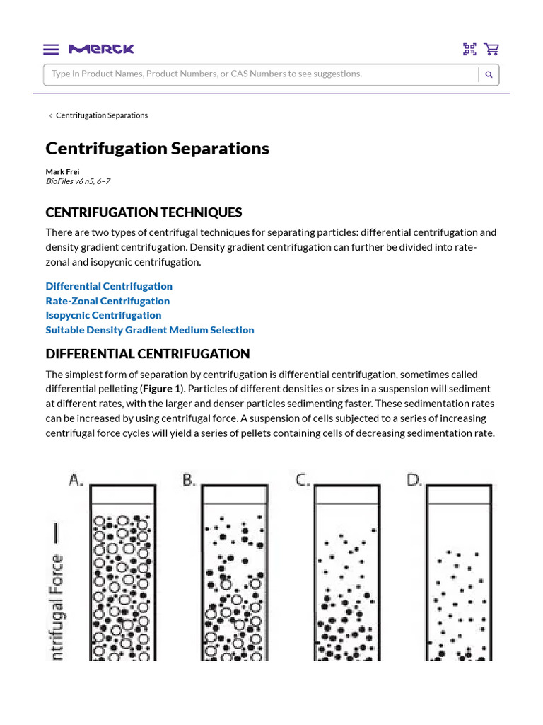 Centrifugation Separations | PDF | Centrifugation | Analytical Chemistry