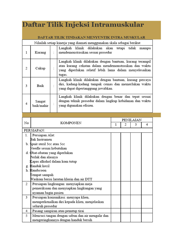 Panduan Injeksi Intramuskular | PDF