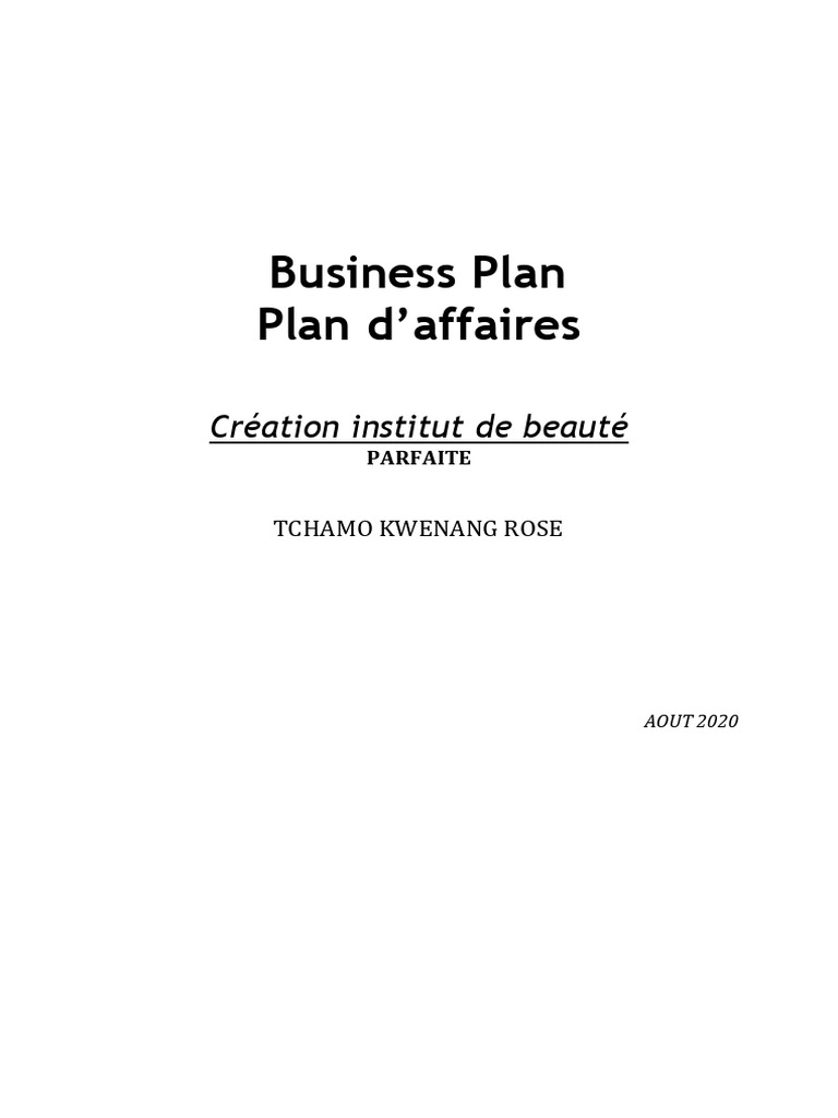 Business Plan ROSE | PDF | Plan d'affaires | Économie d'entreprise