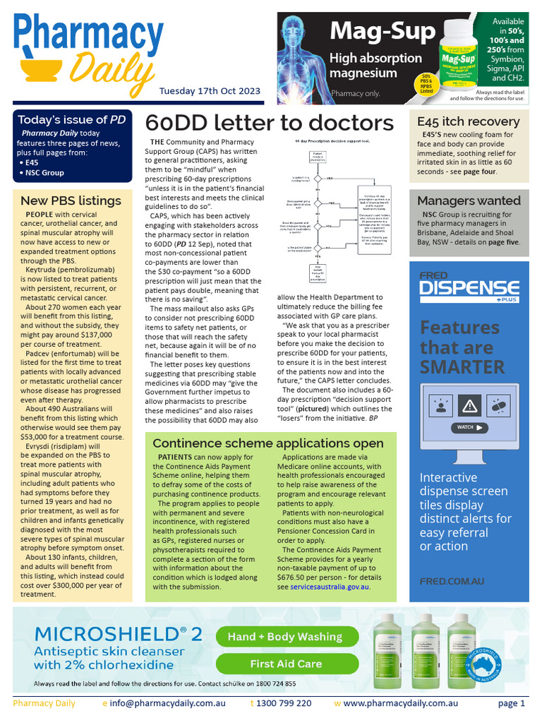 Pharmacy Daily 17th Oct 2023 | PDF