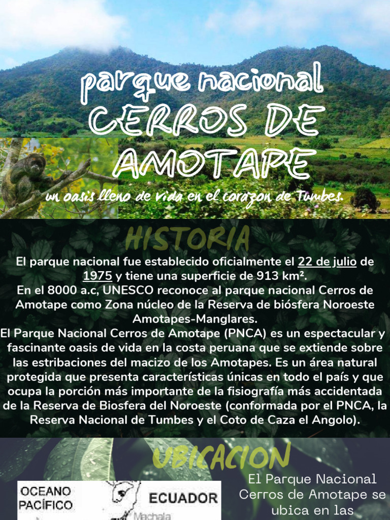 Biodiversidad del Parque Cerros de Amotape | PDF