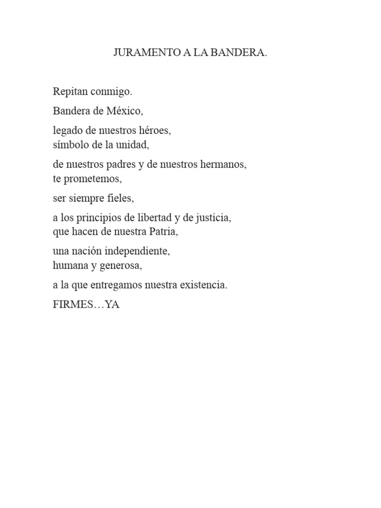 Juramento a La Bandera | PDF