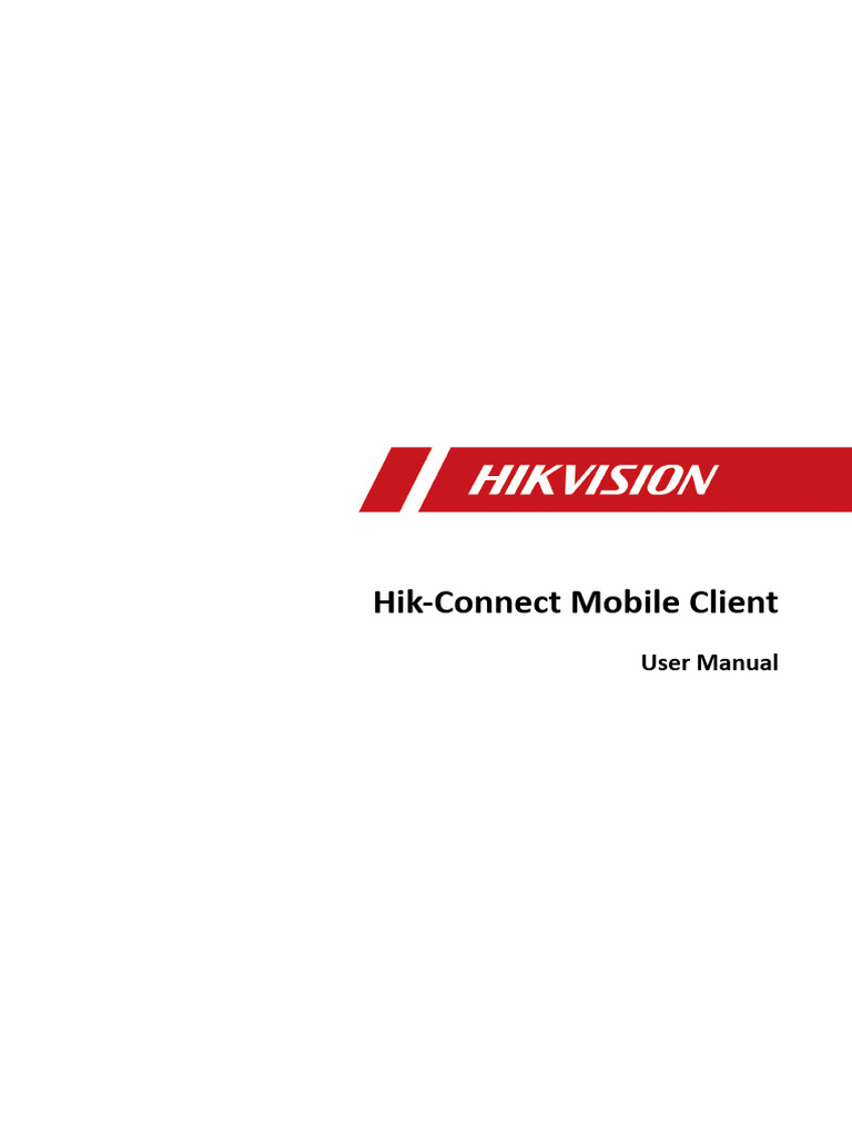 Hik-Connect Mobile Client: User Manual | PDF | Wi Fi | Qr Code