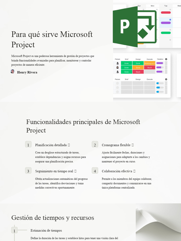 Para Que Sirve Microsoft Project | PDF | Gestión de proyectos | Planificación