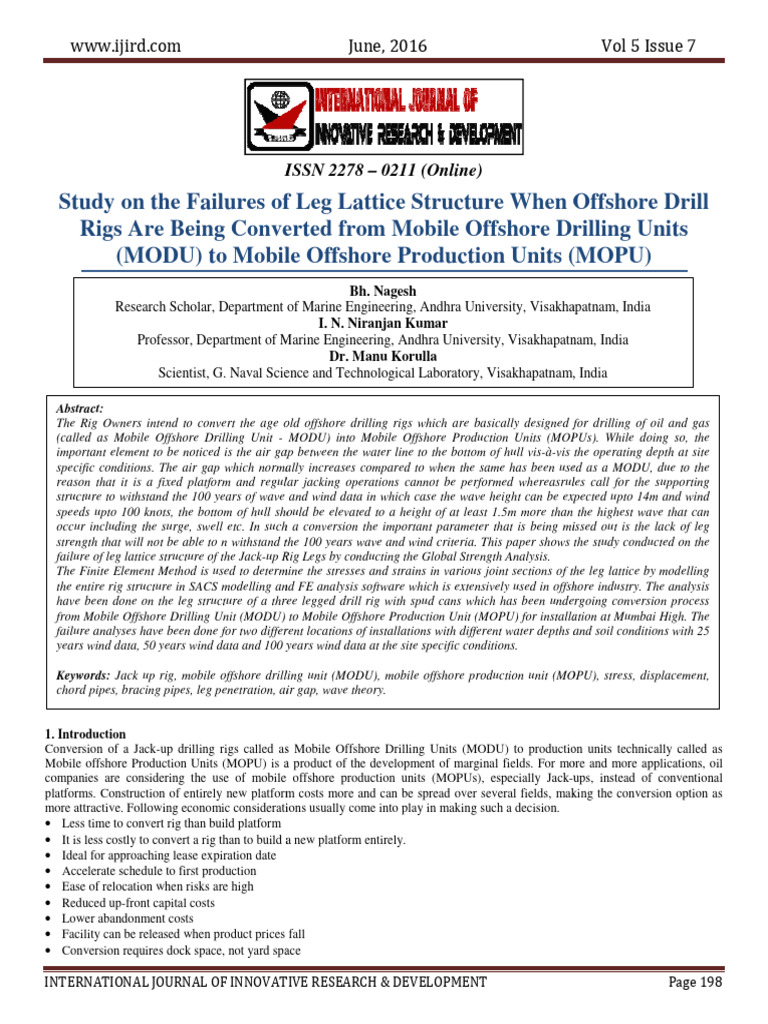MOPU Leg Study | PDF