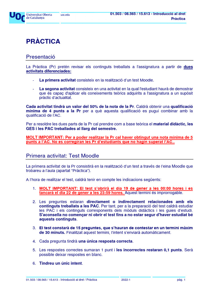 Pràctica 2022 1 | PDF