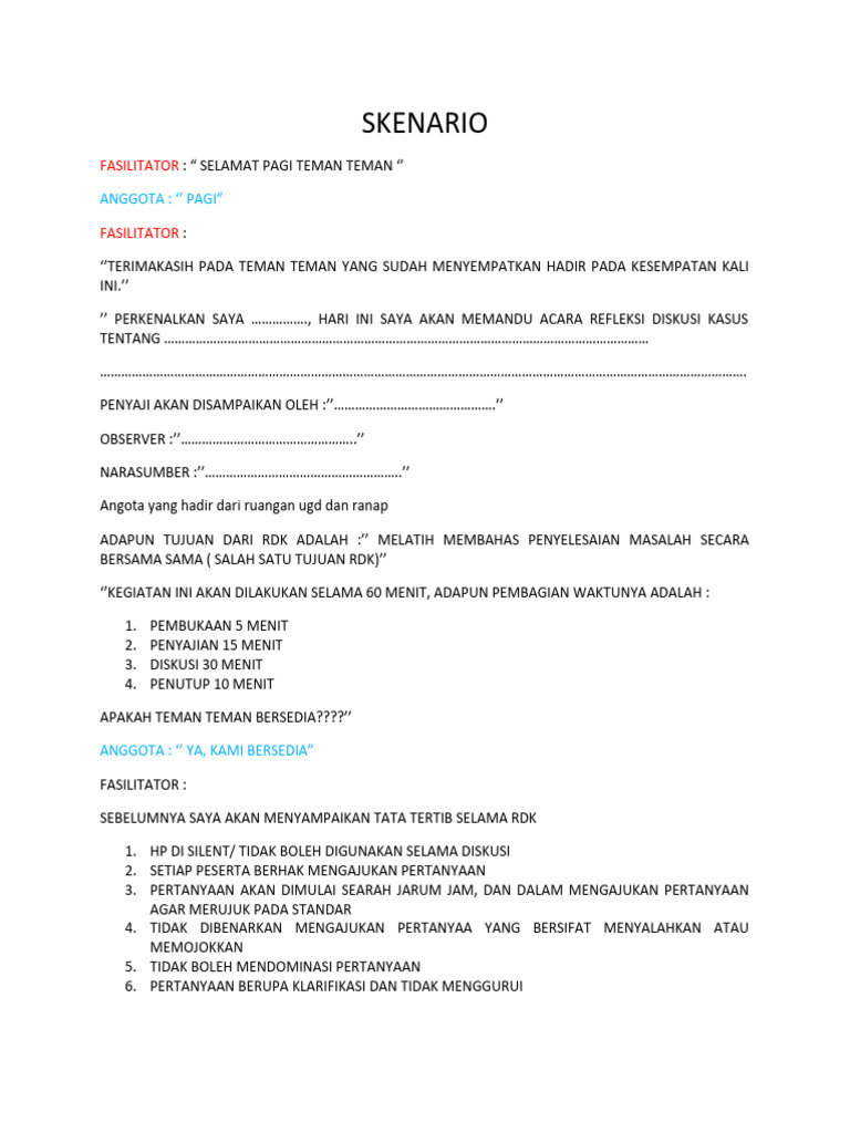 Skenario RDK | PDF | Hukum