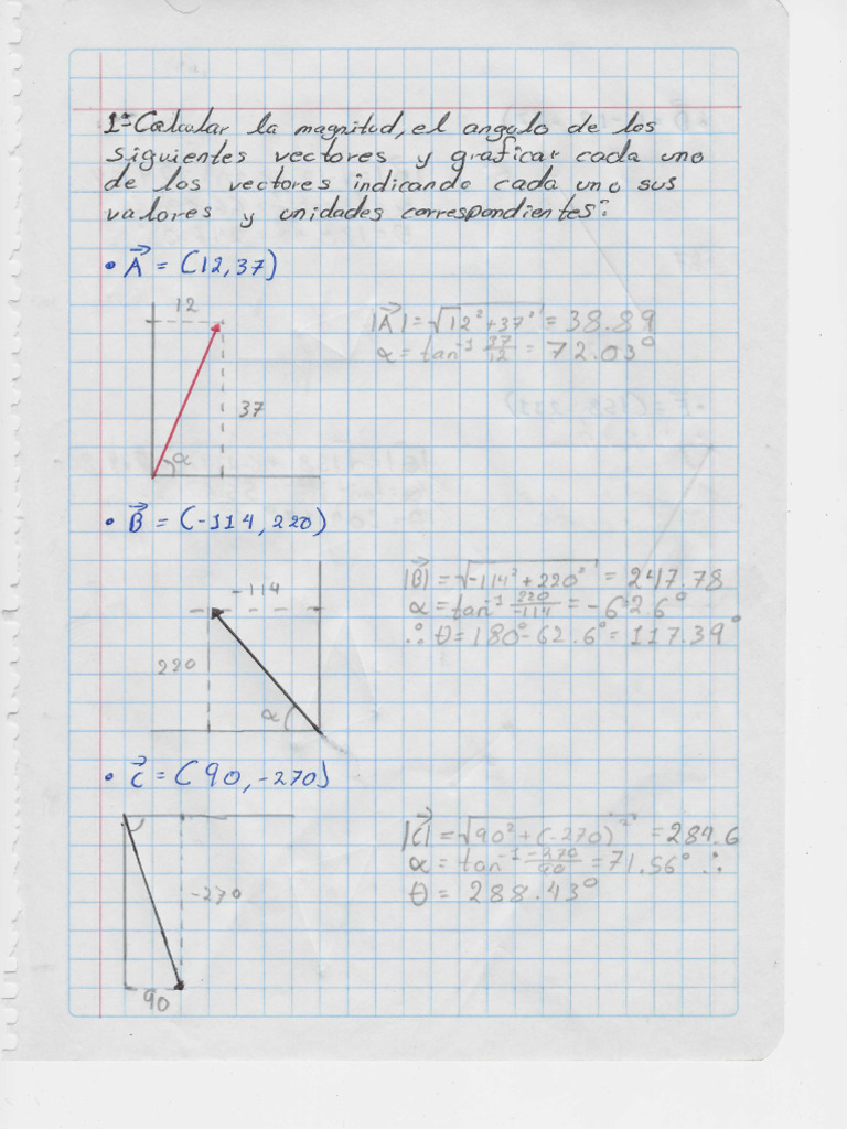 Ejercicios de Vectores 2 | PDF