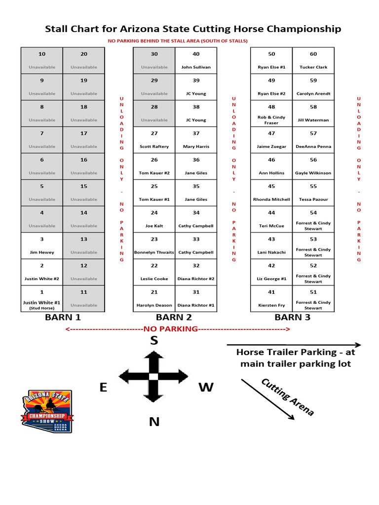 2023 azscs stall chart | PDF