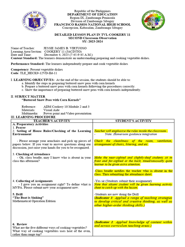 Virtuoso CO2 COOKERY Q2 | PDF | Personal Protective Equipment | Learning
