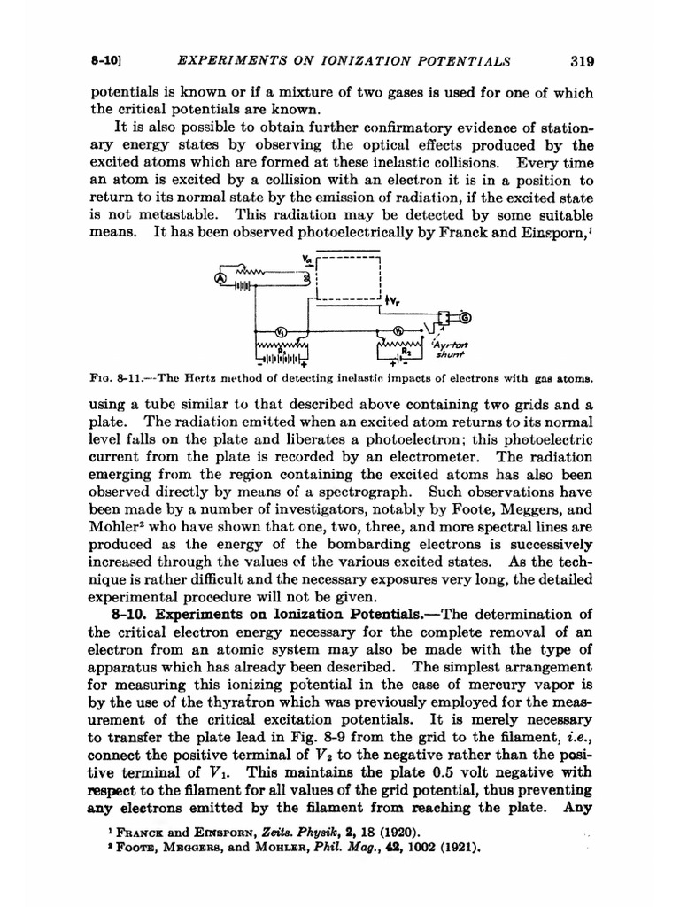 Experiment On Ionization Potential | PDF