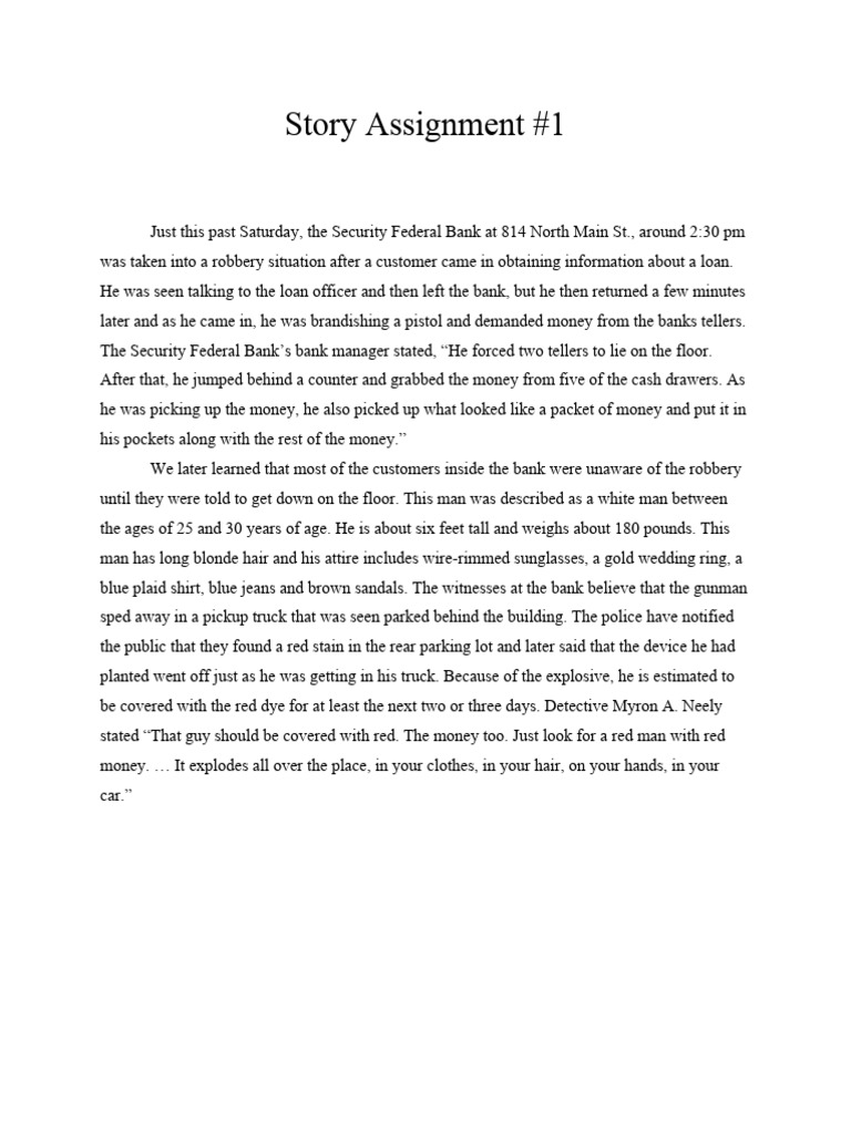 Story Assignment 1 | PDF