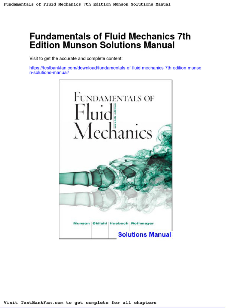 Full Download Fundamentals of Fluid Mechanics 7th Edition Munson ...